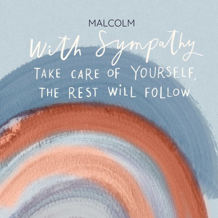 Editable Illustrative Sympathy Card | Moonpig