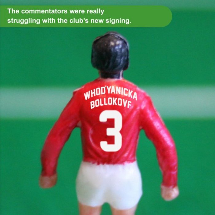 Subbuteo Commentators Were struggling Funny Birthday Card | Moonpig