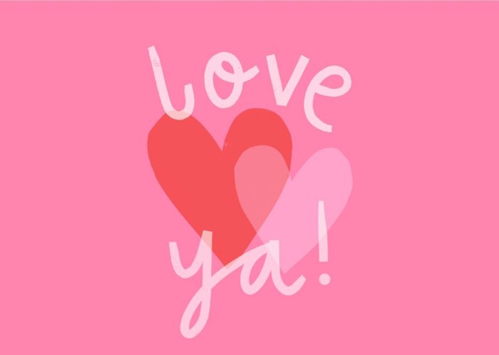 Love Ya Hearts Typographic Card | Moonpig