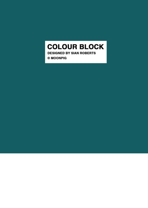Bold Teal Block Multi Colour Photo Upload Birthday Card | Moonpig