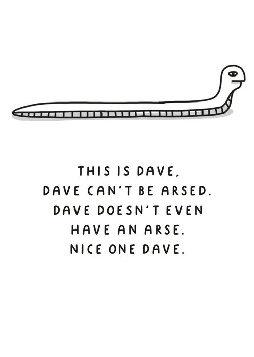 Can't Be Arsed Birthday Card | Moonpig