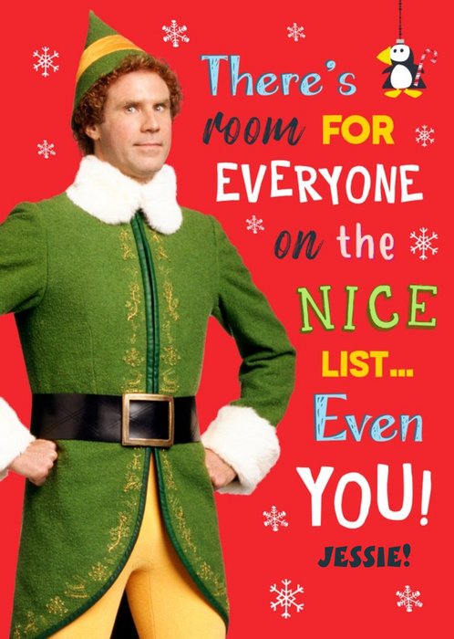Elf The Film Christmas Card Theres Room For Everyone On The Nice List ...