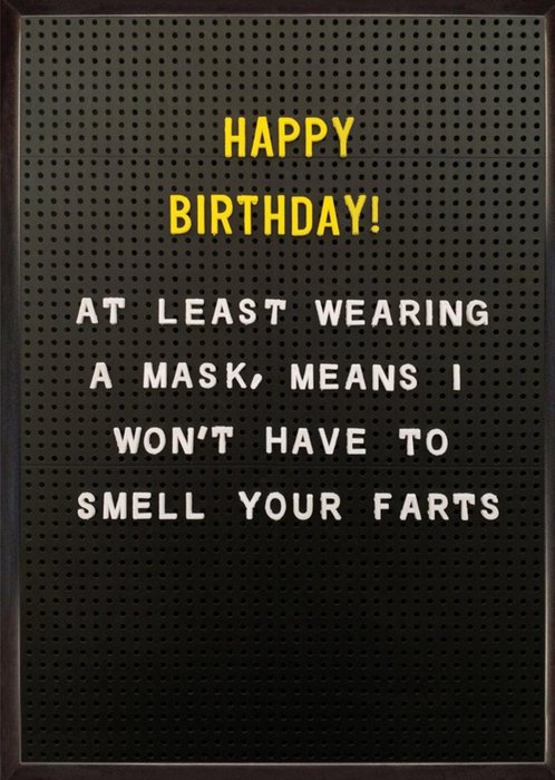 Wearing A Mask Birthday Card | Moonpig