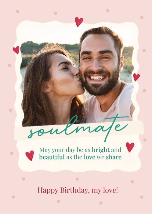 adoring Soulmate Photo Upload Birthday Card | Moonpig