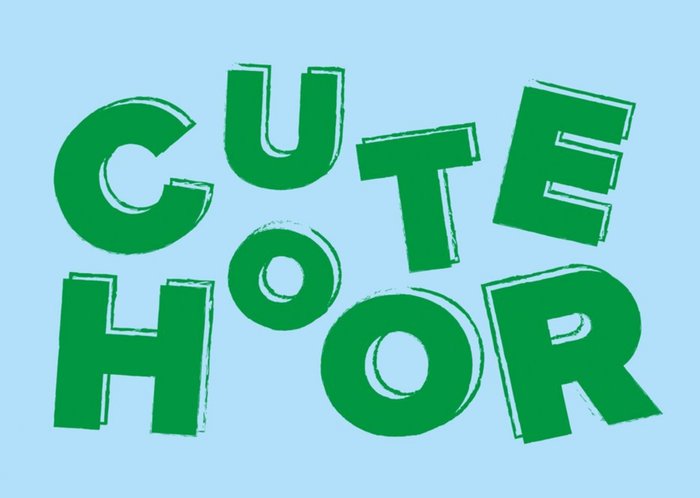 Illustrated Green Typographic Birthday Card | Moonpig