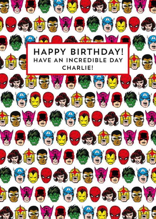 Marvel Superheroes Incredible Birthday Postcard | Moonpig