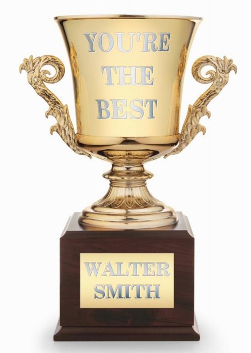 You're The Best Trophy Personalised Card | Moonpig