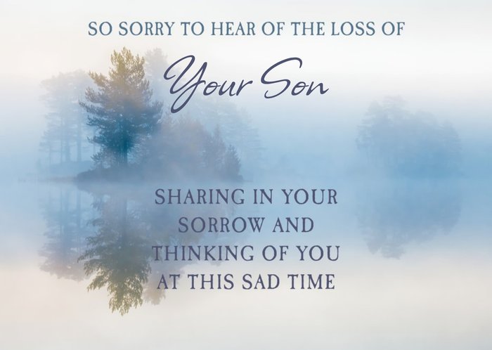 Personalised So Sorry To Hear Of The Loss Of Your Son Card | Moonpig