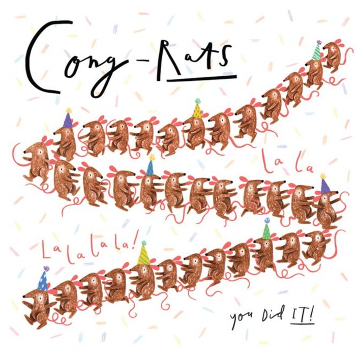 Wild Words Cong-Rats Birthday Card | Moonpig