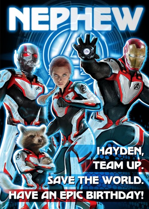 The Avengers End Game Nephew birthday card | Moonpig