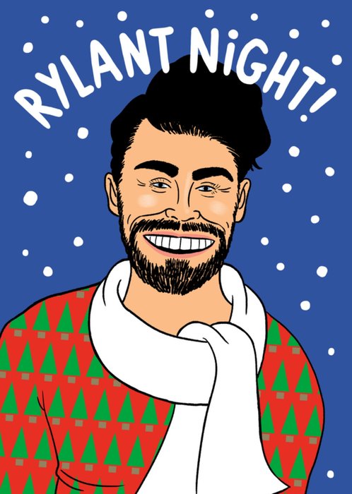 Funny TV Personality Silent Night Cartoon Caricature Christmas Card ...