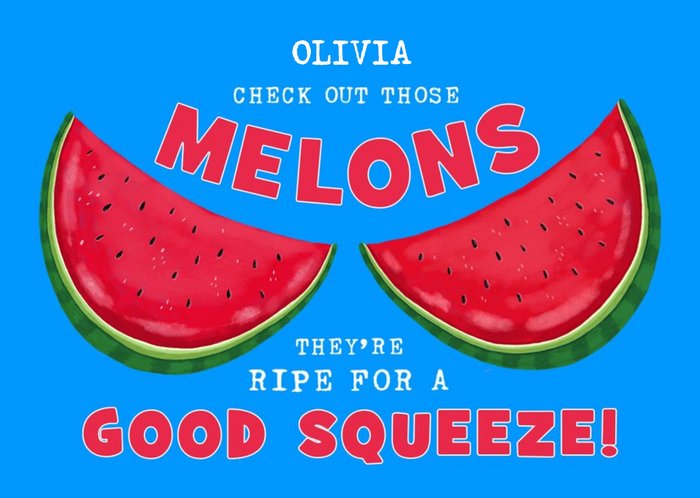 Check Out Those Melons Breast Cancer Awareness Card | Moonpig