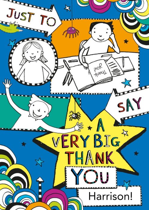 Tom Gates Doodles Very Big Thank You Card | Moonpig