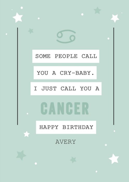 Cancer Zodiac Birthday Card | Moonpig