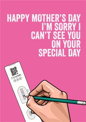 Fake Negative Lateral Flow Test Funny Mother's Day Card | Moonpig