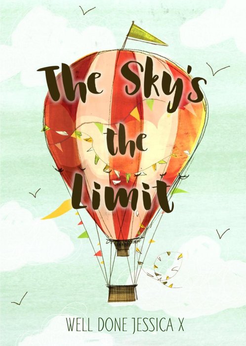 Exam congratulations card - the sky's the limit | Moonpig