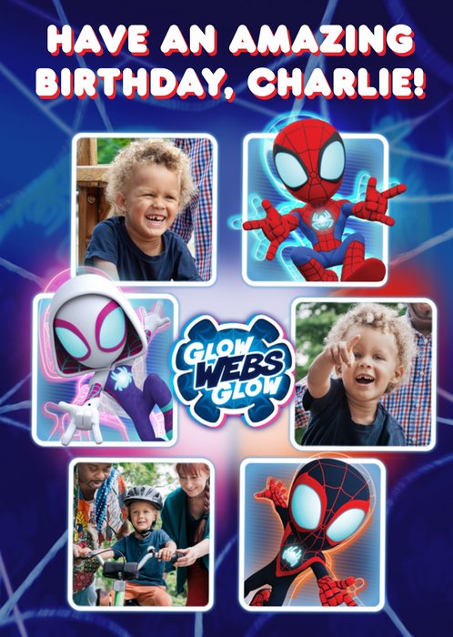 Spidey And His Amazing Friends Photo Upload Birthday Card | Moonpig