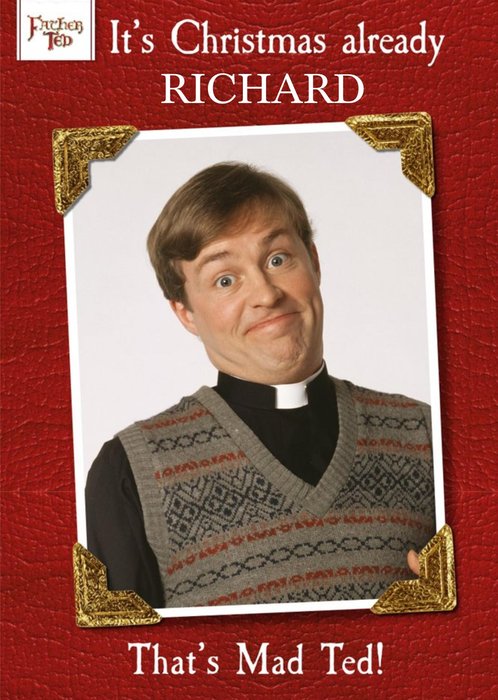Father Ted Christmas Card With Father Jack And Father Dougal | Moonpig