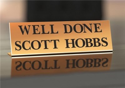 Limelight Personalised Well Done Desk Sign Card | Moonpig