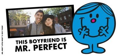 Valentine's Day Mr Men Mr Perfect Photo Upload Mug | Moonpig